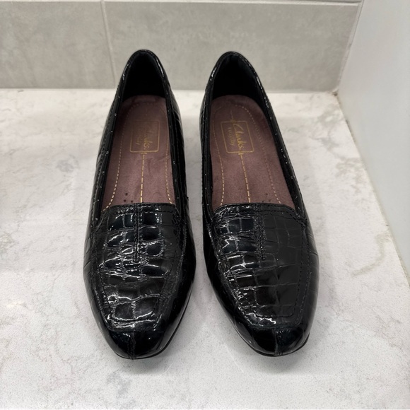 Clarks | Shoes | Clarks Womens Timeless Loafer Flat Shoes Black ...